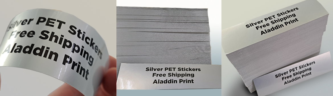 Silver PET Stickers - Free Shipping - Aladdin Print