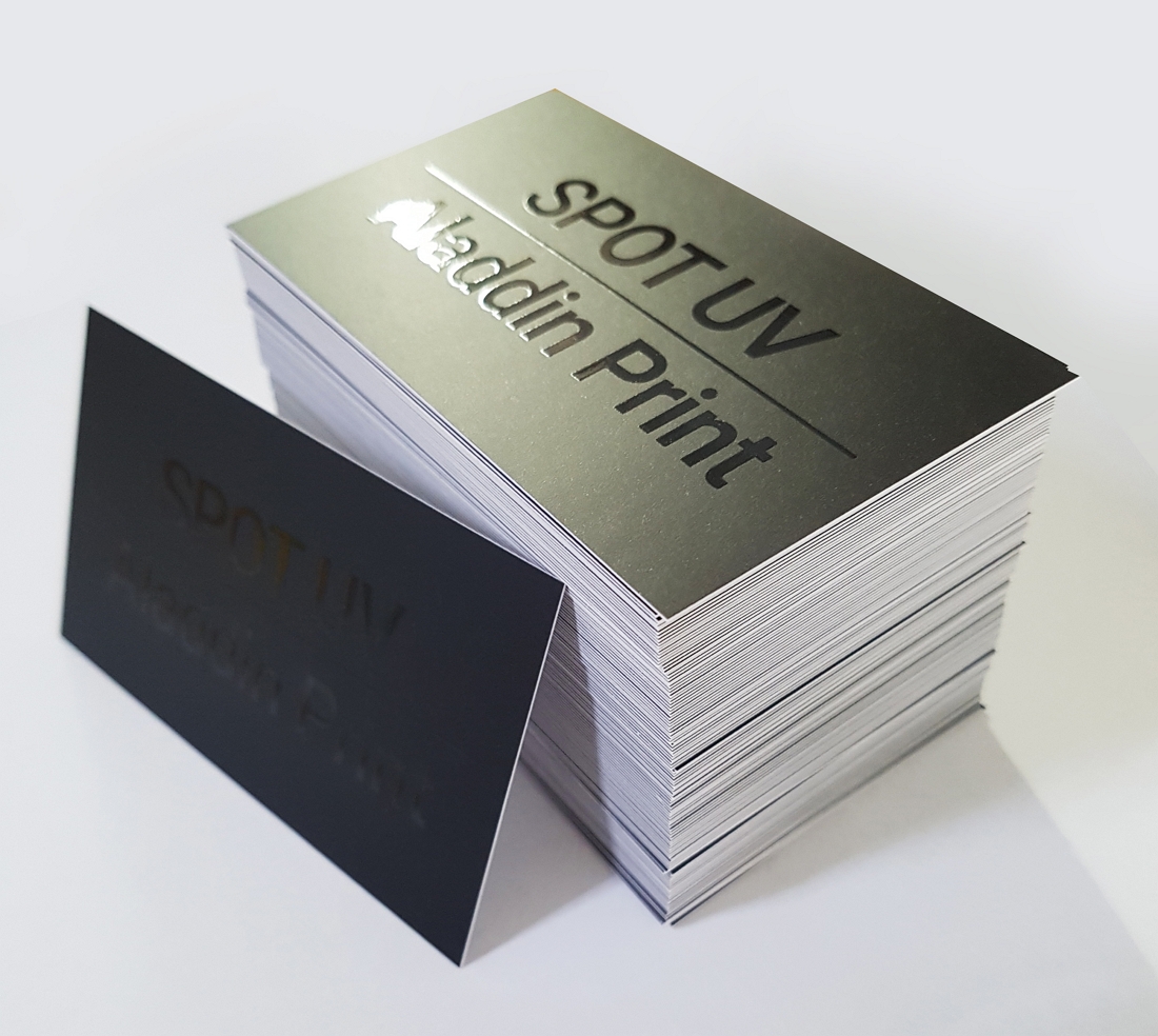 Spot UV Business Cards | Matte Laminated 17pt 300gsm | Aladdin Print